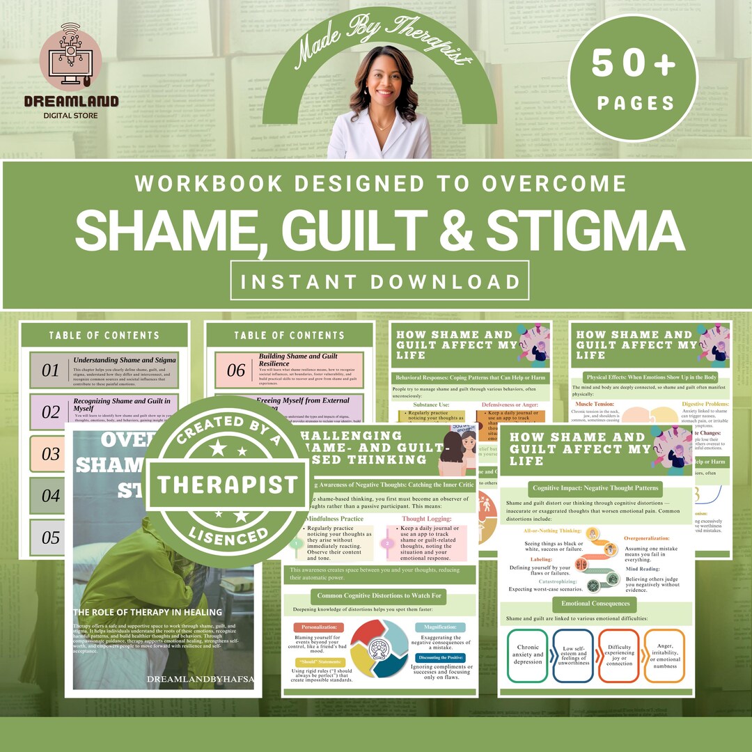 Shame & Guilt Recovery Workbook, Stigma Healing PDF, Trauma-informed ...