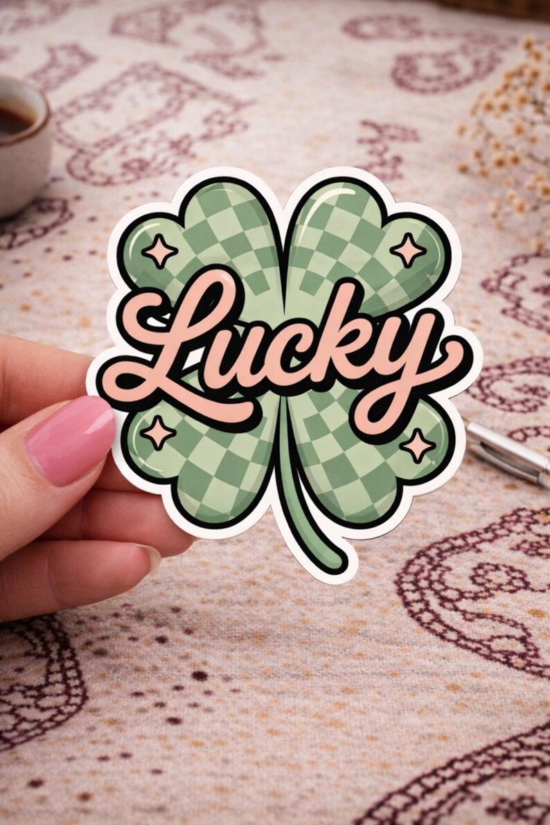 Lucky Shamrock Sticker – St Patrick’s Day Clover Vinyl Decal - Etsy