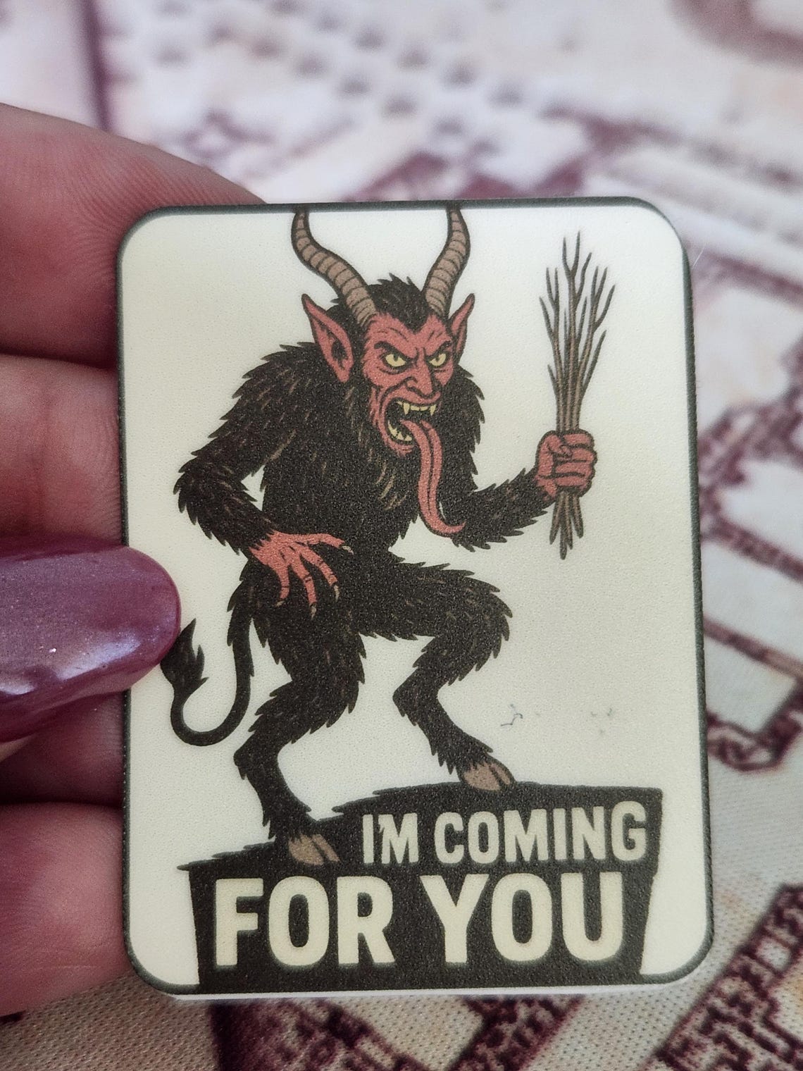 Krampus Sticker | Vintage Horror Christmas Monster (matte or ...