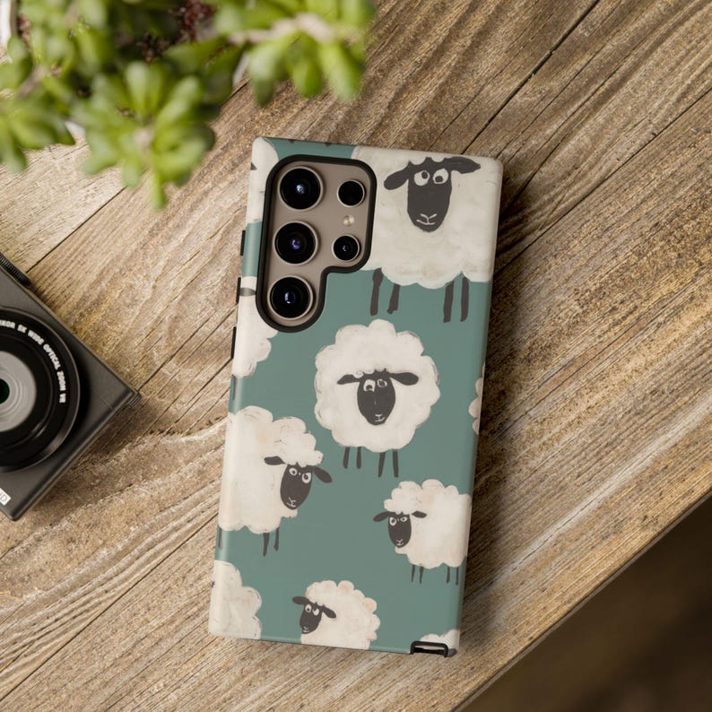 Sheep, Cartoon Sketched Sheep Designs for iPhone 11-15, Pixel, and ...