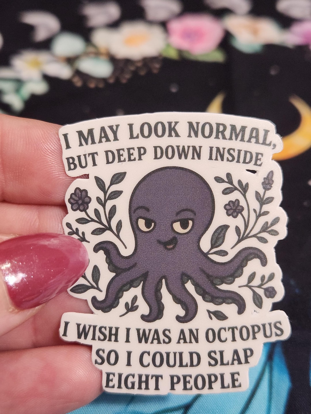 Octopus Slap People Sticker | Funny Sarcastic Humor | Relatable ...