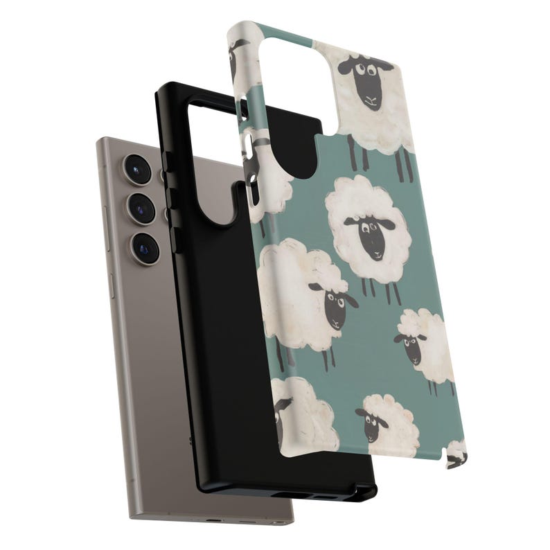 Sheep, Cartoon Sketched Sheep Designs for iPhone 11-15, Pixel, and ...