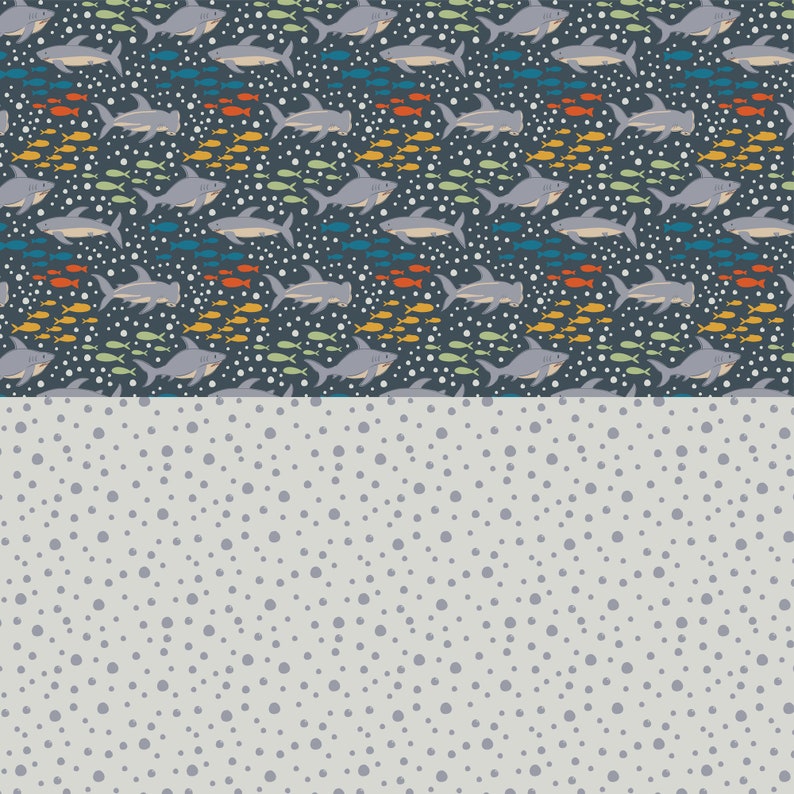 Silly Shark Printable Digital Paper Set, Nautical Patterns - Etsy