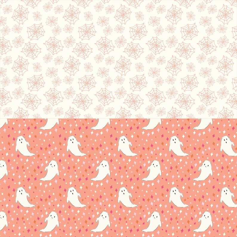 Halloween Magic Printable Digital Paper Set With Ghosts, Witch Hats ...