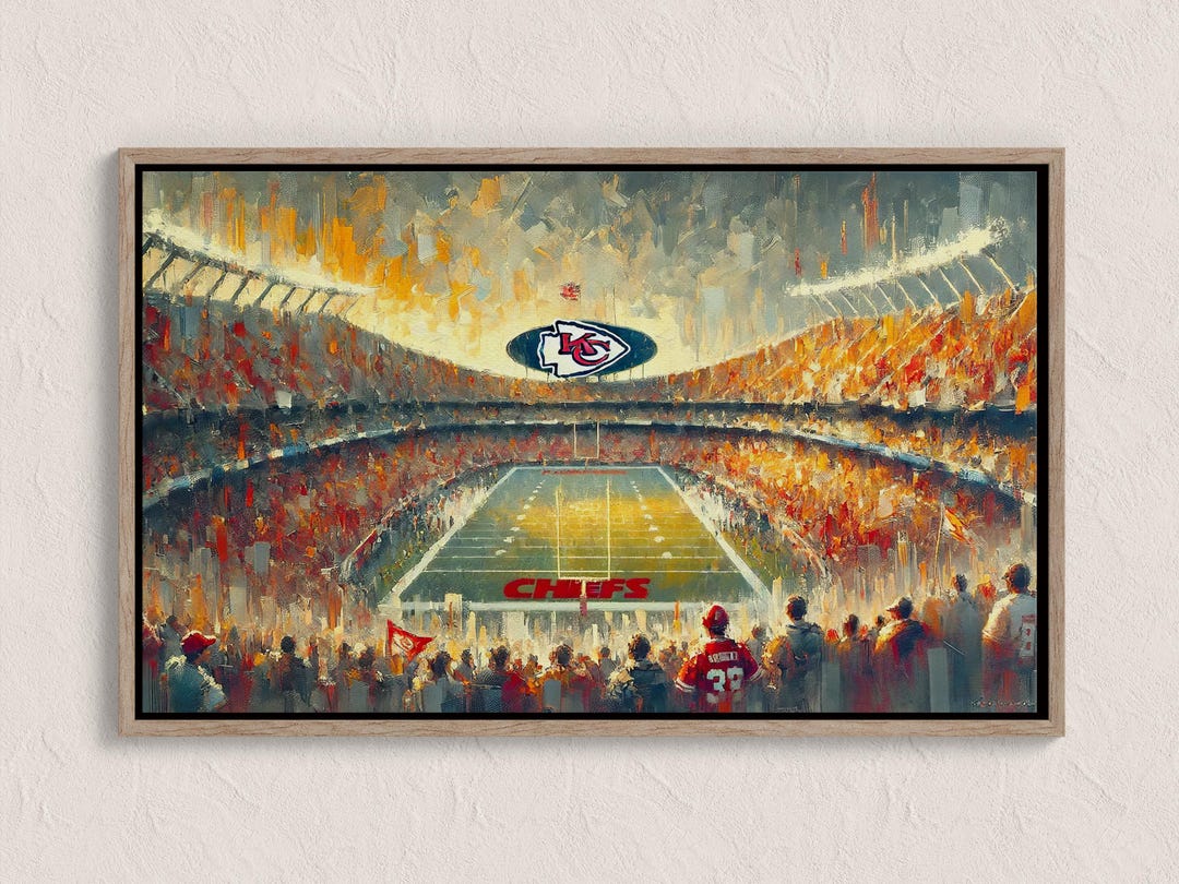 Chiefs’ Kingdom | Oil Paint Canvas Art | NFL Football Wall Art | Home ...