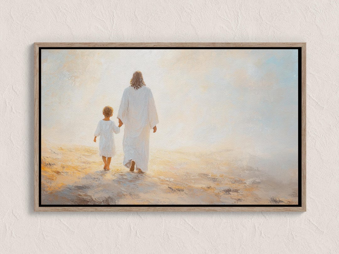 Childlike Faith | Framed Oil Paint Print Canvas | Religious Decor ...