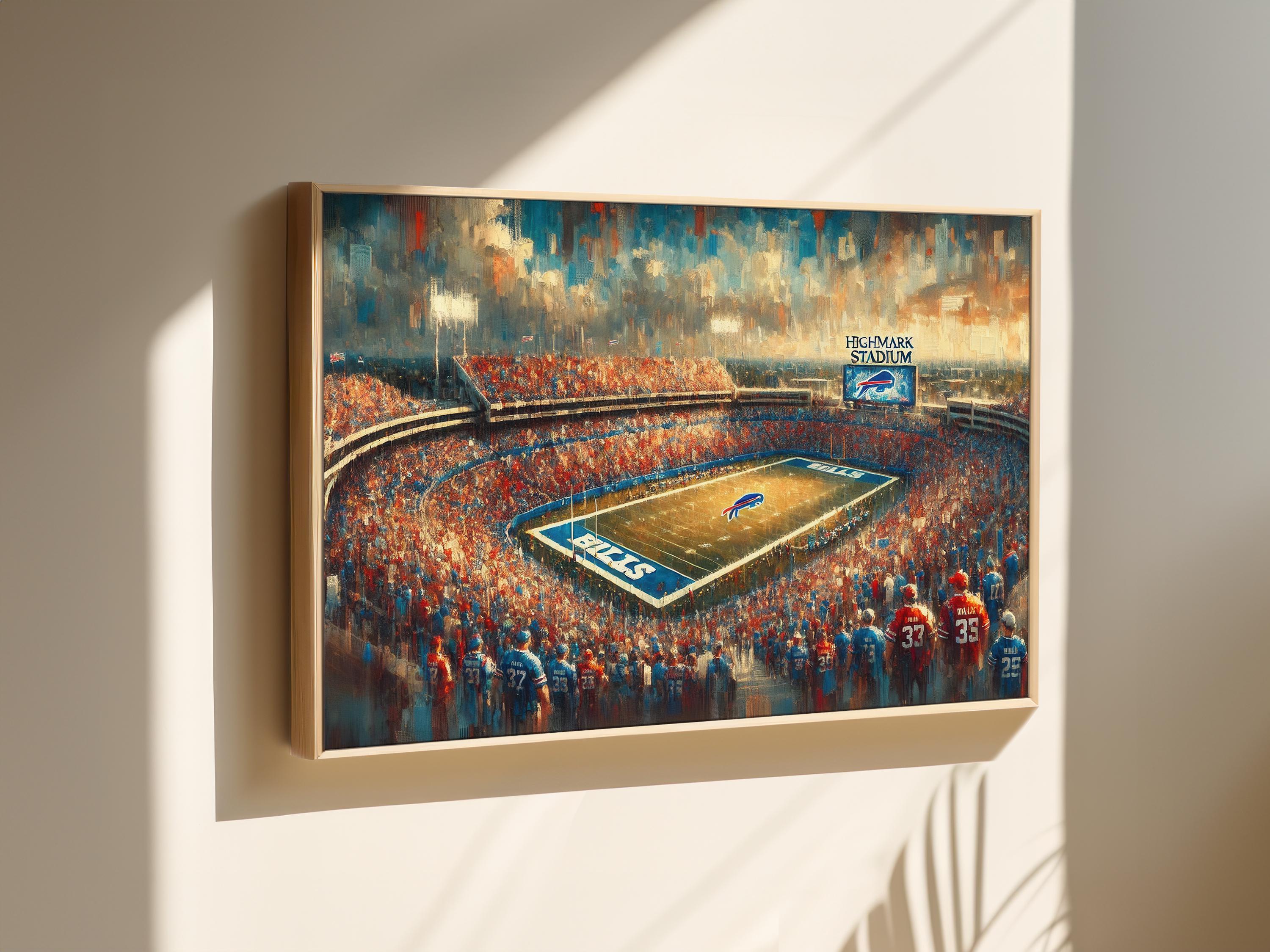 Game Day in Buffalo | Father's Day | Oil Canvas Print | Man Cave Wall ...