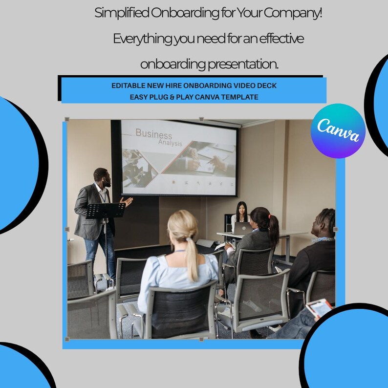 Editable New Employee Onboarding Presentation | HR Canva Template | Digital Slideshow for ...