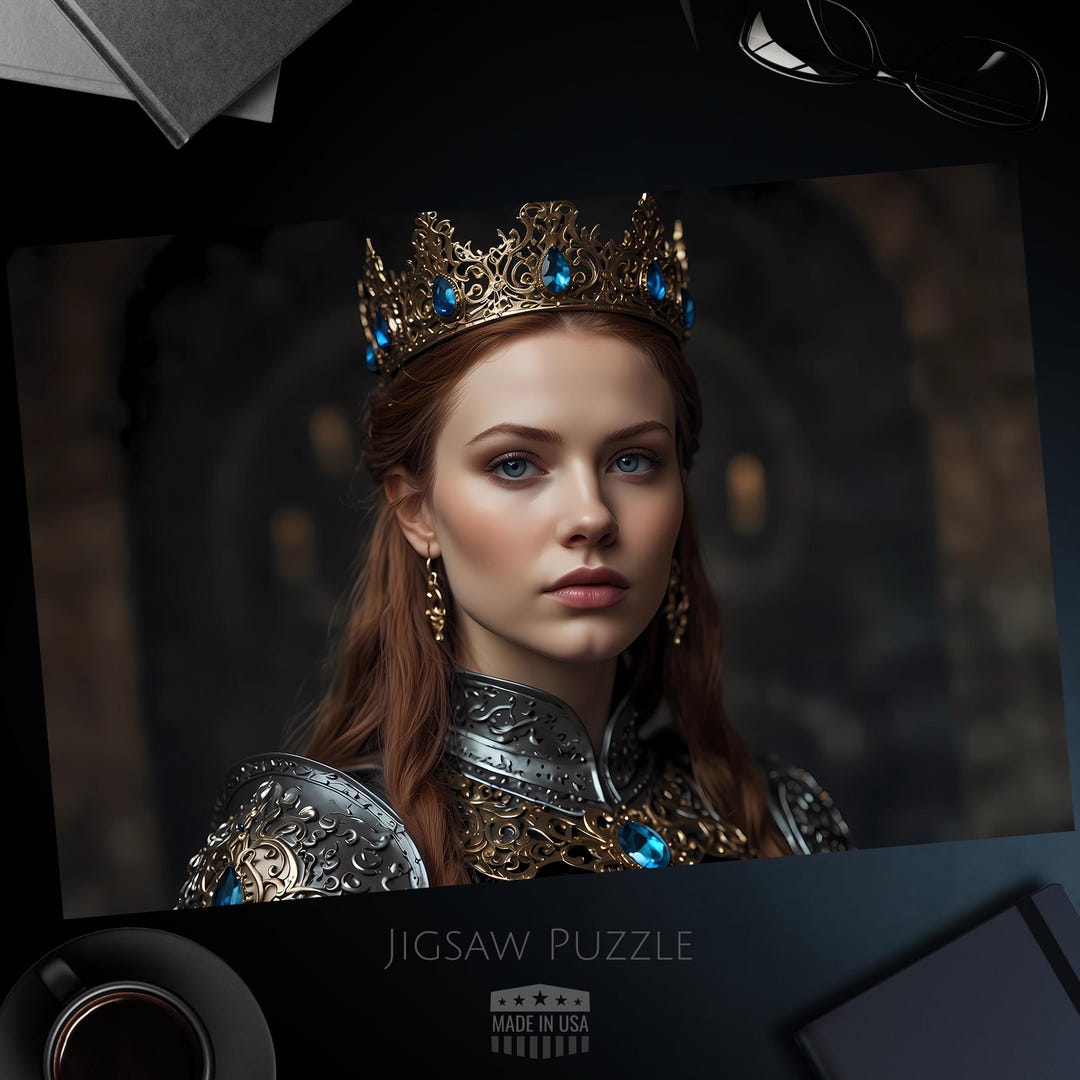 Medieval Fantasy Queen Puzzle, Renaissance Era Jigsaw, Royal Princess ...