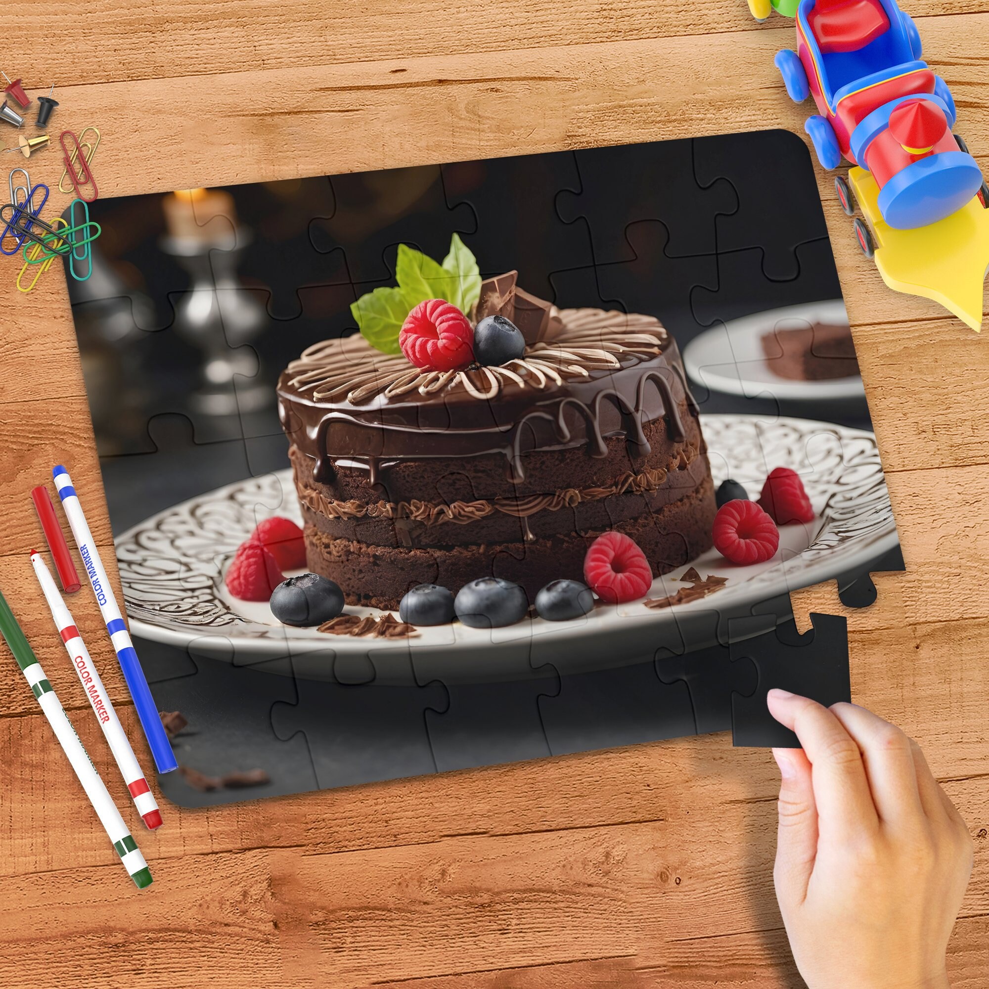 Gourmet Chocolate Cake Jigsaw Puzzle: Foodie Gift - Etsy