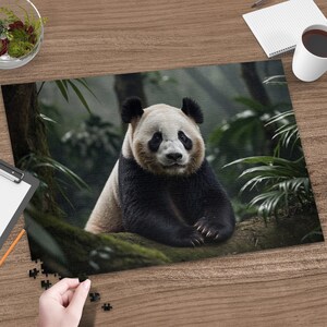 Panda Jigsaw Puzzle: Relaxing Wildlife Scenery, Family Game Night - Etsy
