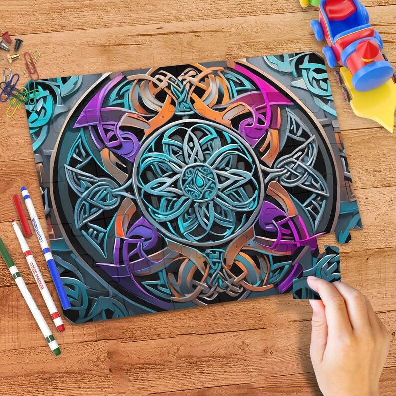 Celtic Knot Jigsaw Puzzle, Intricate Abstract Pattern, Challenging ...