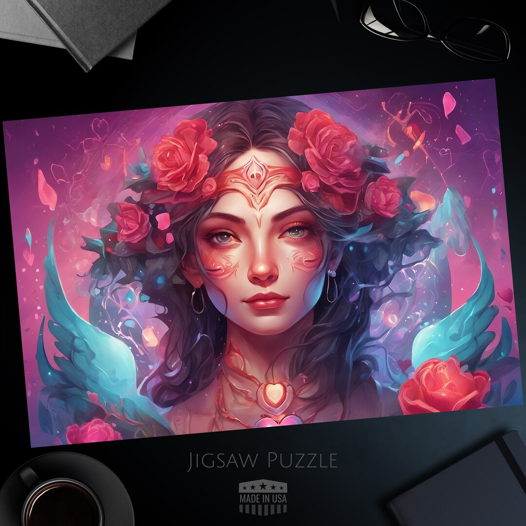 Mystical Princess Jigsaw Puzzle: Fantasy Art, Vibrant Colors - Etsy
