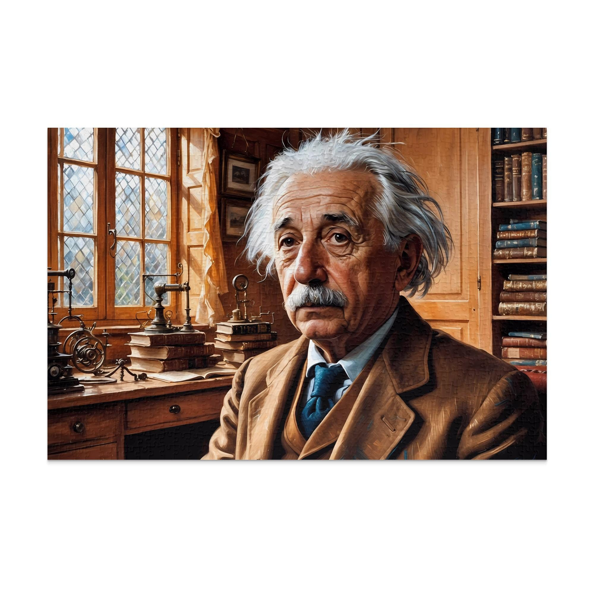Albert Einstein Jigsaw Puzzle, Educational Puzzle for Adults and Kids, Science Enthusiast Puzzle ...