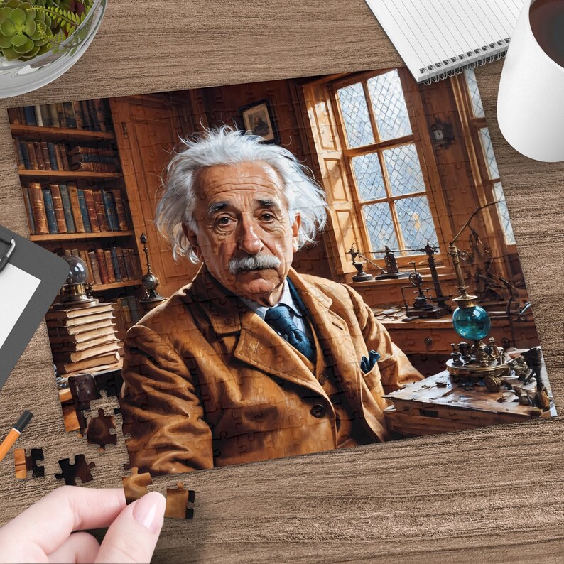 Albert Einstein Jigsaw Puzzle, Science Enthusiast Puzzle, Famous ...