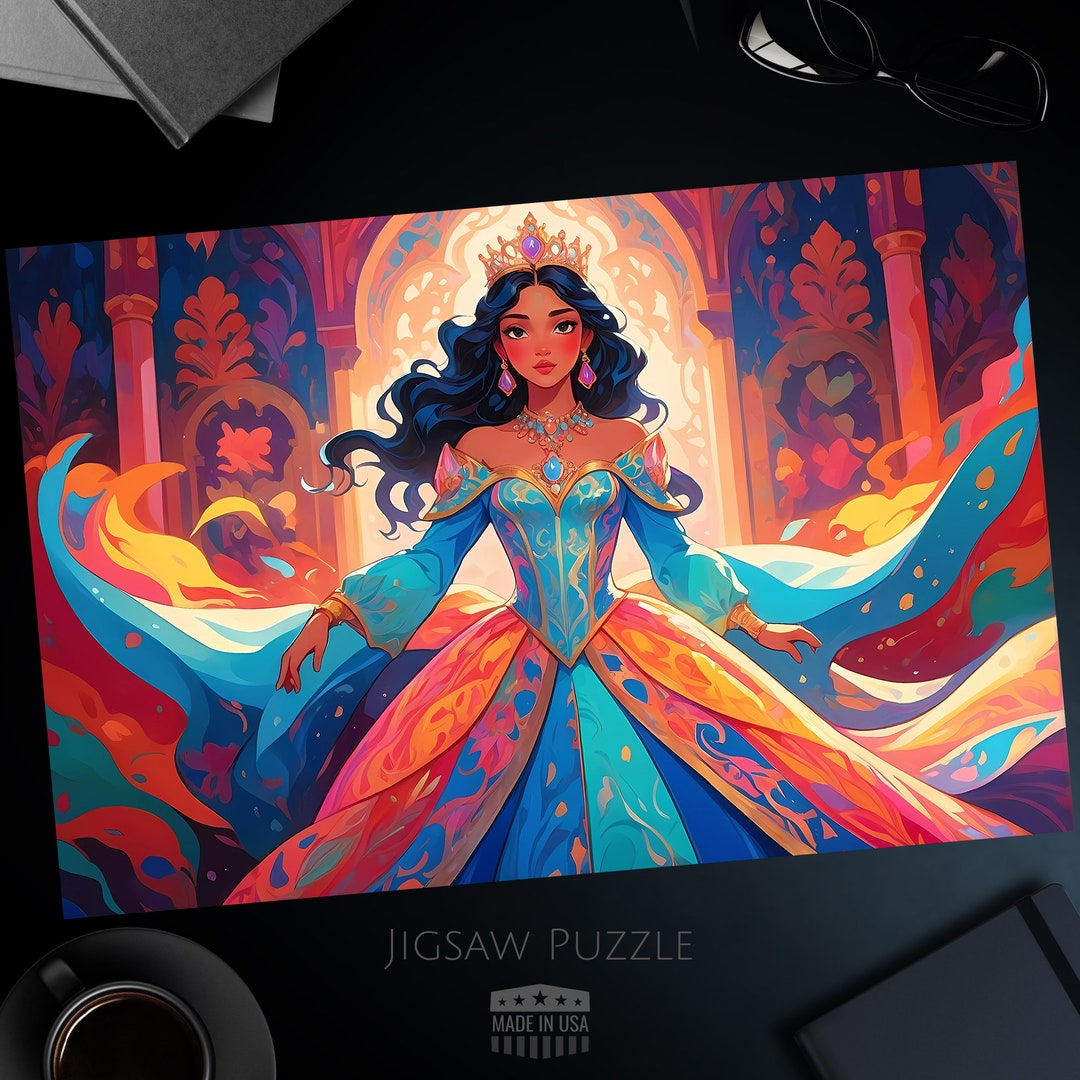 Princess Fantasy Art Jigsaw Puzzle: Colorful Fairytale Puzzle - Etsy