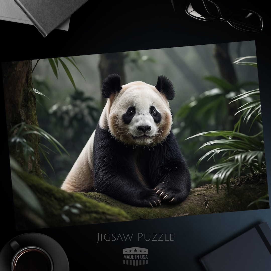 Adorable Panda Jigsaw Puzzle, Perfect Family Game Night Activity ...