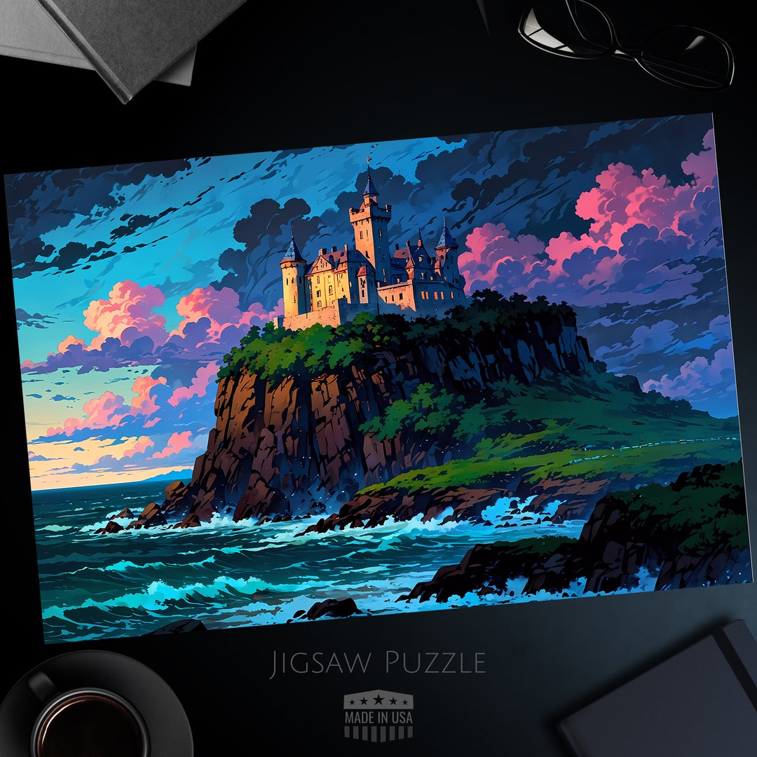 Enchanting Castle on Cliff Jigsaw Puzzle, Beautiful Scenic Puzzle ...
