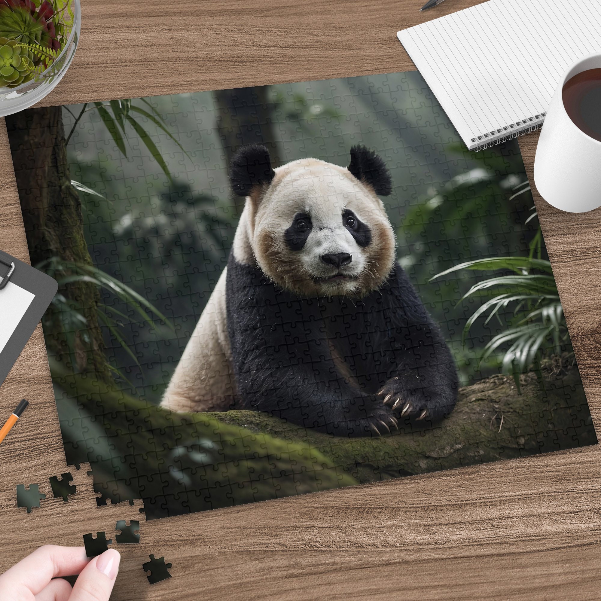 Adorable Panda Jigsaw Puzzle, Perfect Family Game Night Activity ...