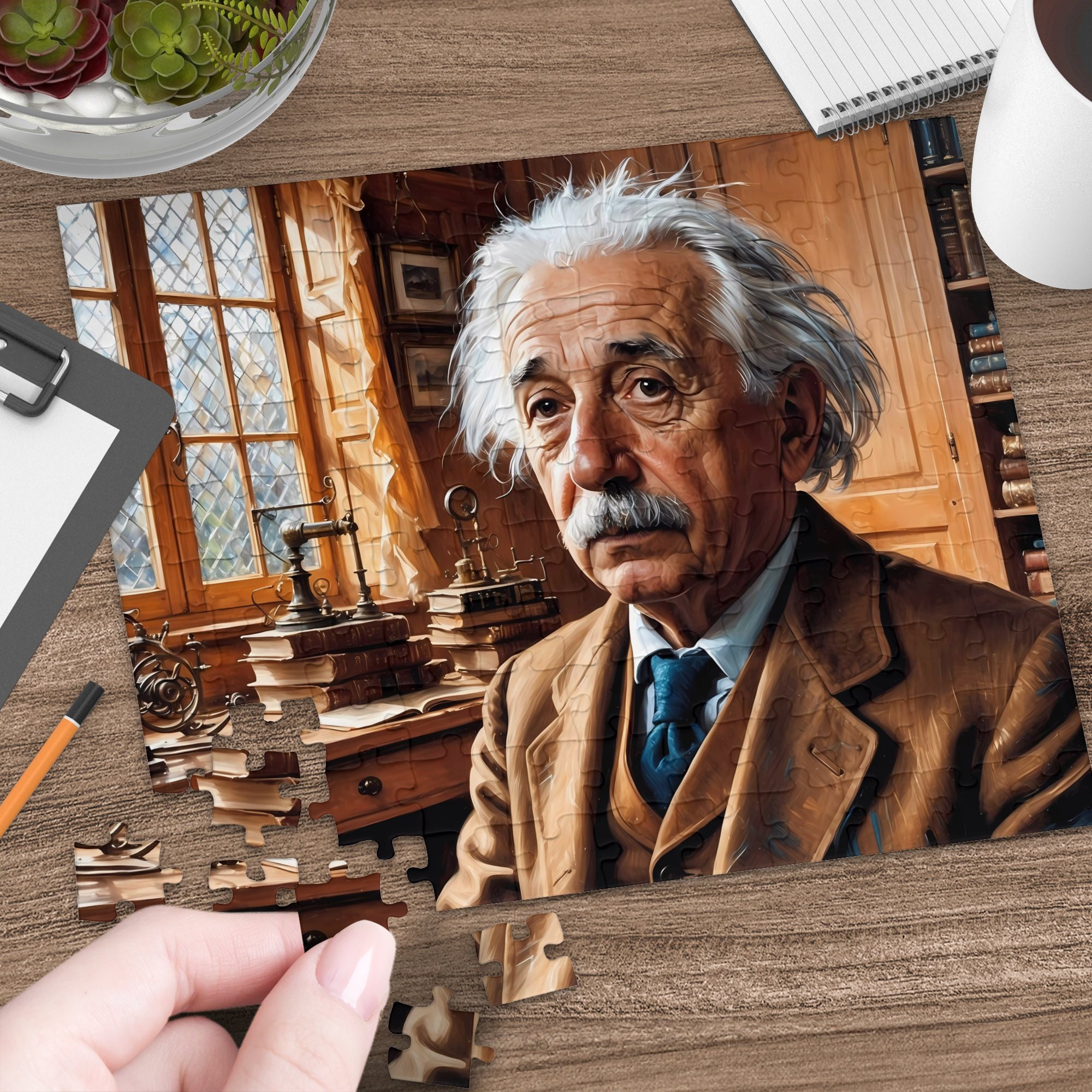 Albert Einstein Jigsaw Puzzle, Educational Puzzle for Adults and Kids, Science Enthusiast Puzzle ...