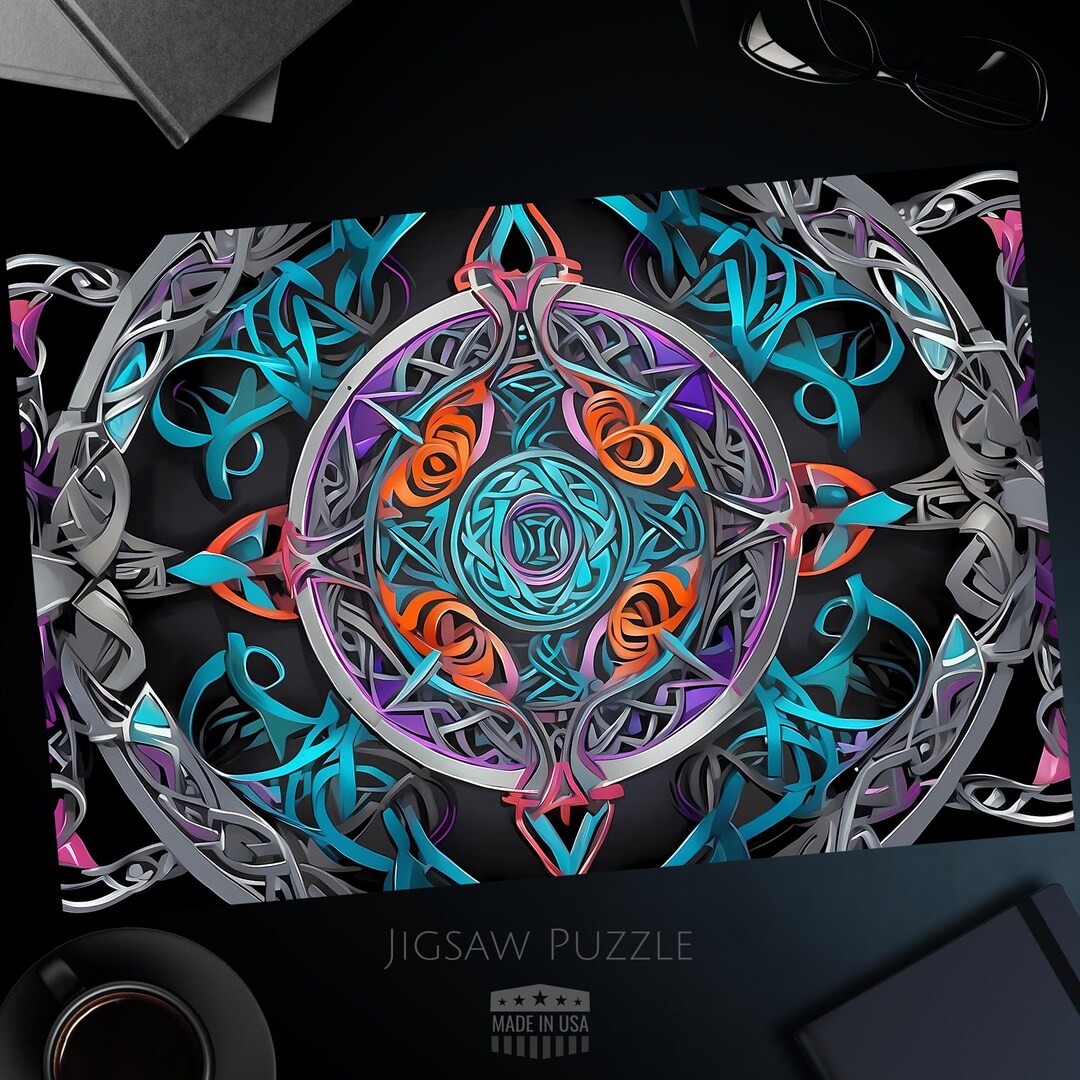 Celtic Knot Jigsaw Puzzle, Mandala Art, Geometric Art, Challenging ...