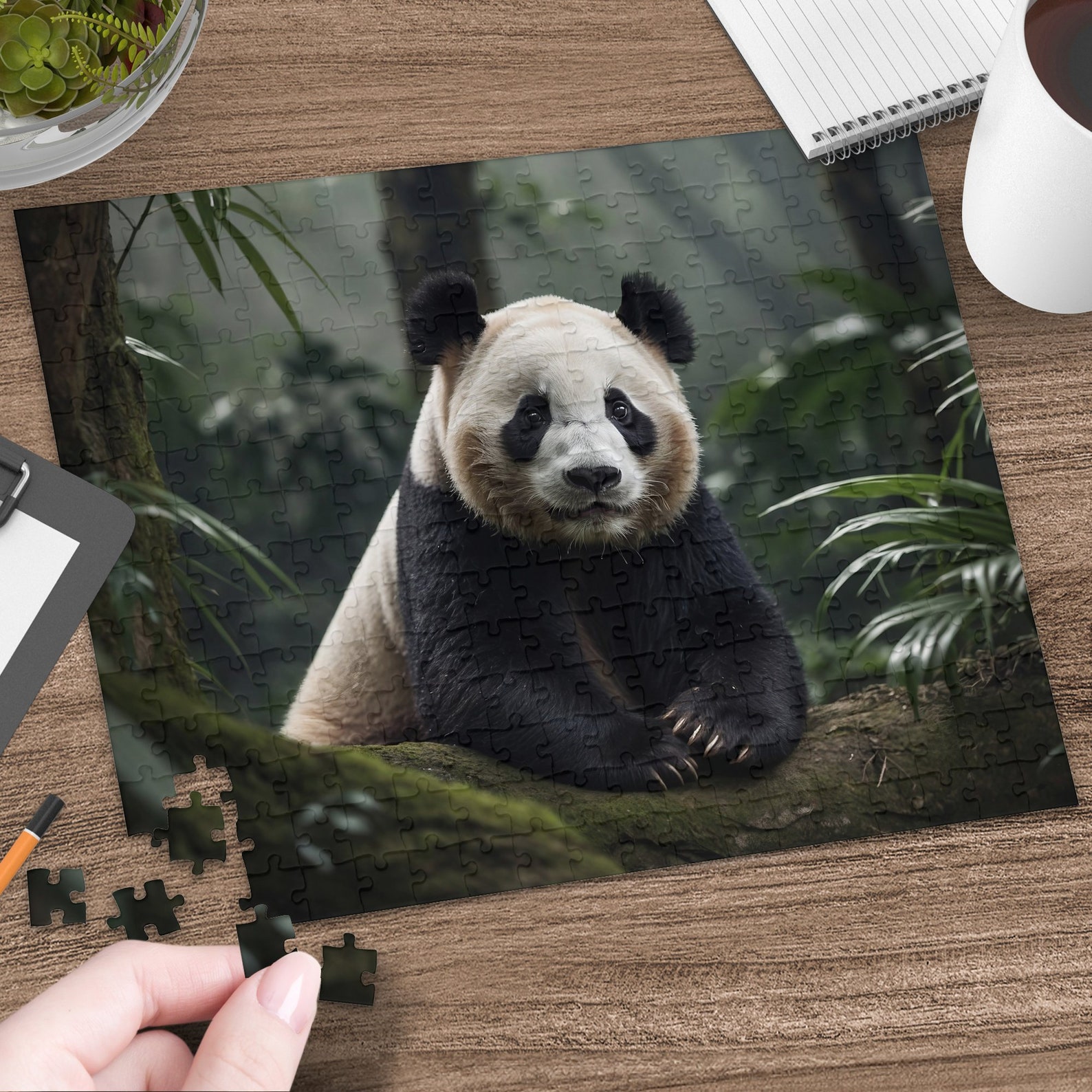 Adorable Panda Jigsaw Puzzle, Perfect Family Game Night Activity ...