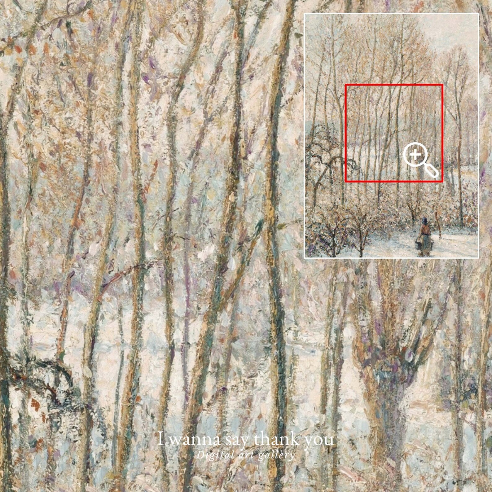 Winter Landscape Impressionist Painting, Snowy Forest Scene Wall Art ...