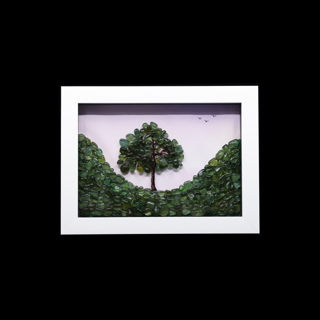 Sycamore Gap 3D Picture, Sea Glass & Wire Art, Sycamore Tree, Iconic ...