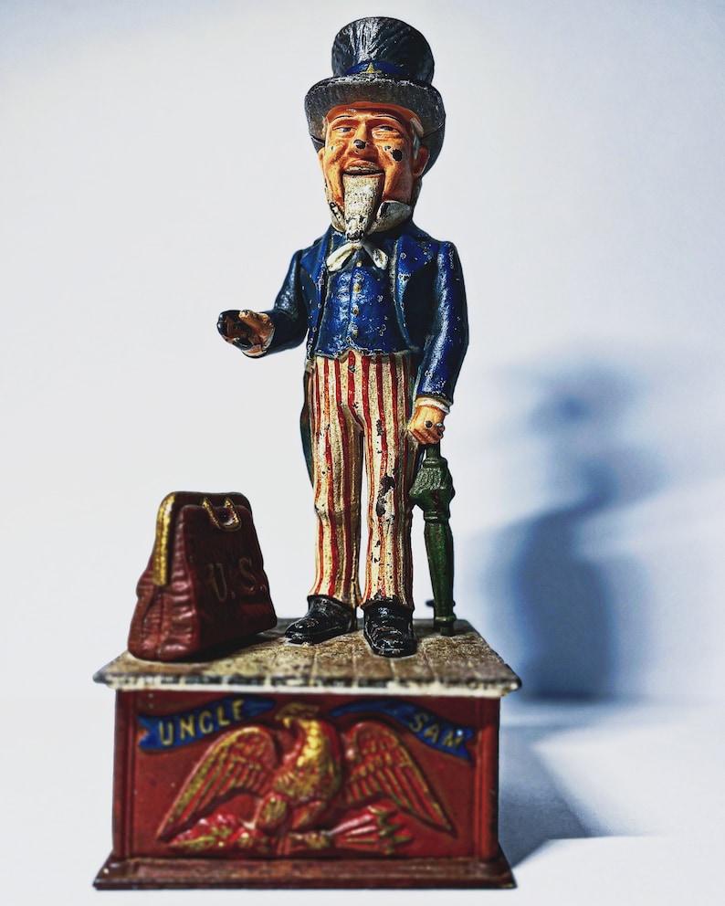 1886 Original Uncle Sam Coin Bank - Etsy