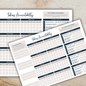 TAKING ACCOUNTABILITY Tracking Sheet - Stay on Track and Reach Your ...