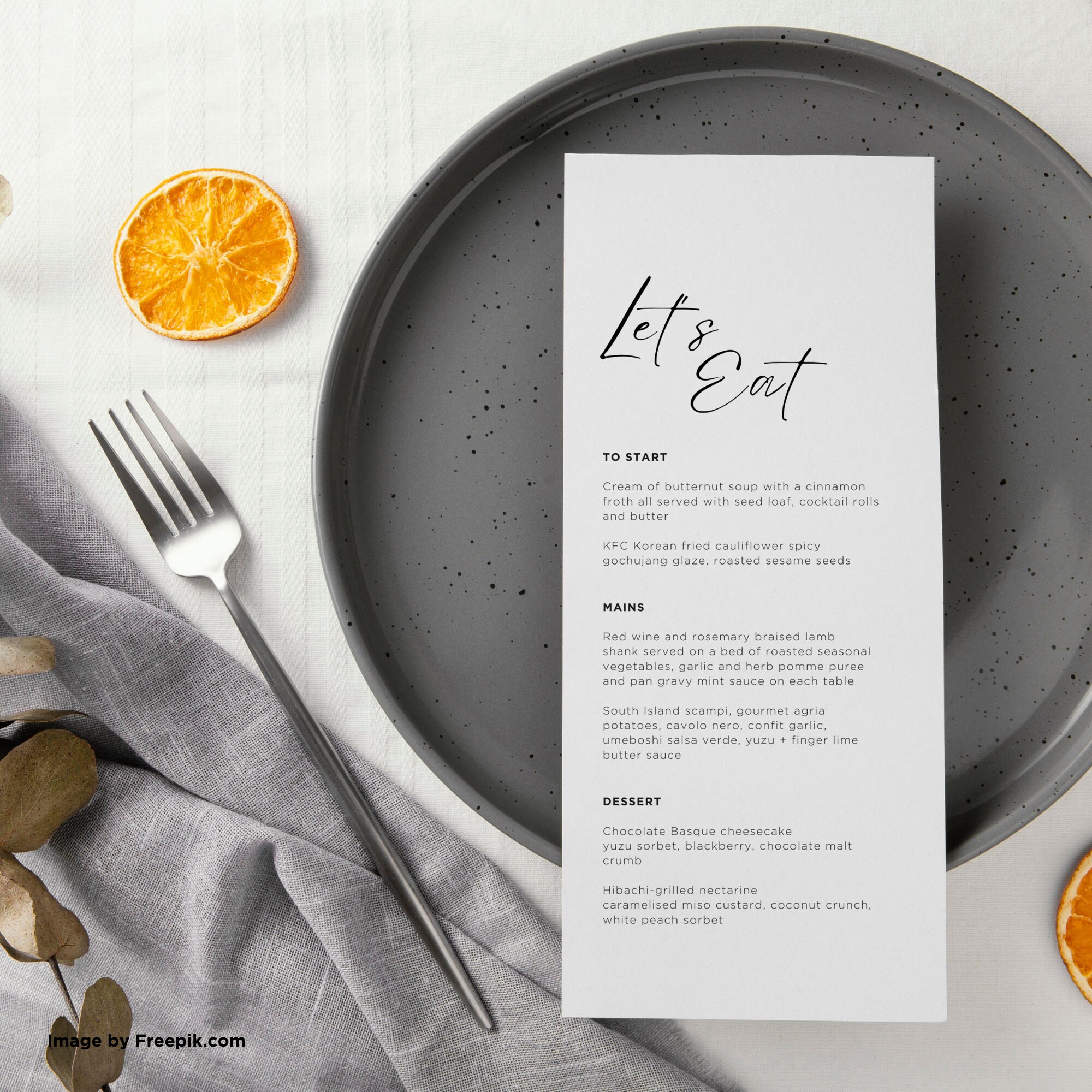 OLIVIA Menu Template, Modern Elegant Wedding, Printable Wedding ...