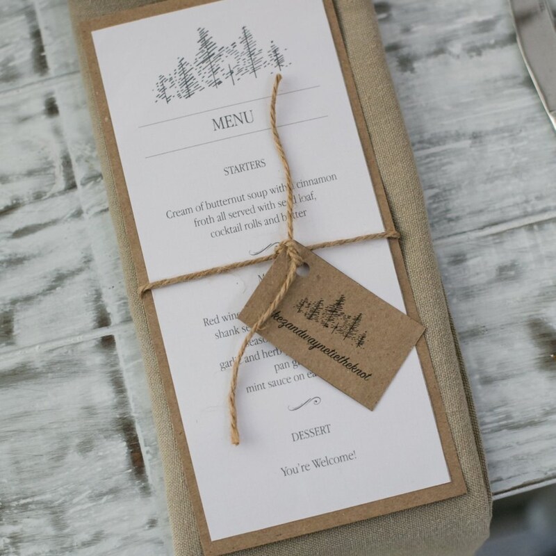 Rustic Menu - Etsy