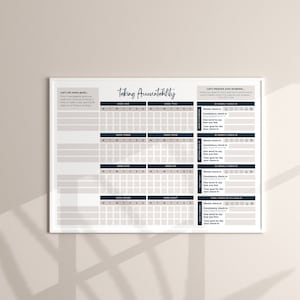 TAKING ACCOUNTABILITY Tracking Sheet - Stay on Track and Reach Your ...