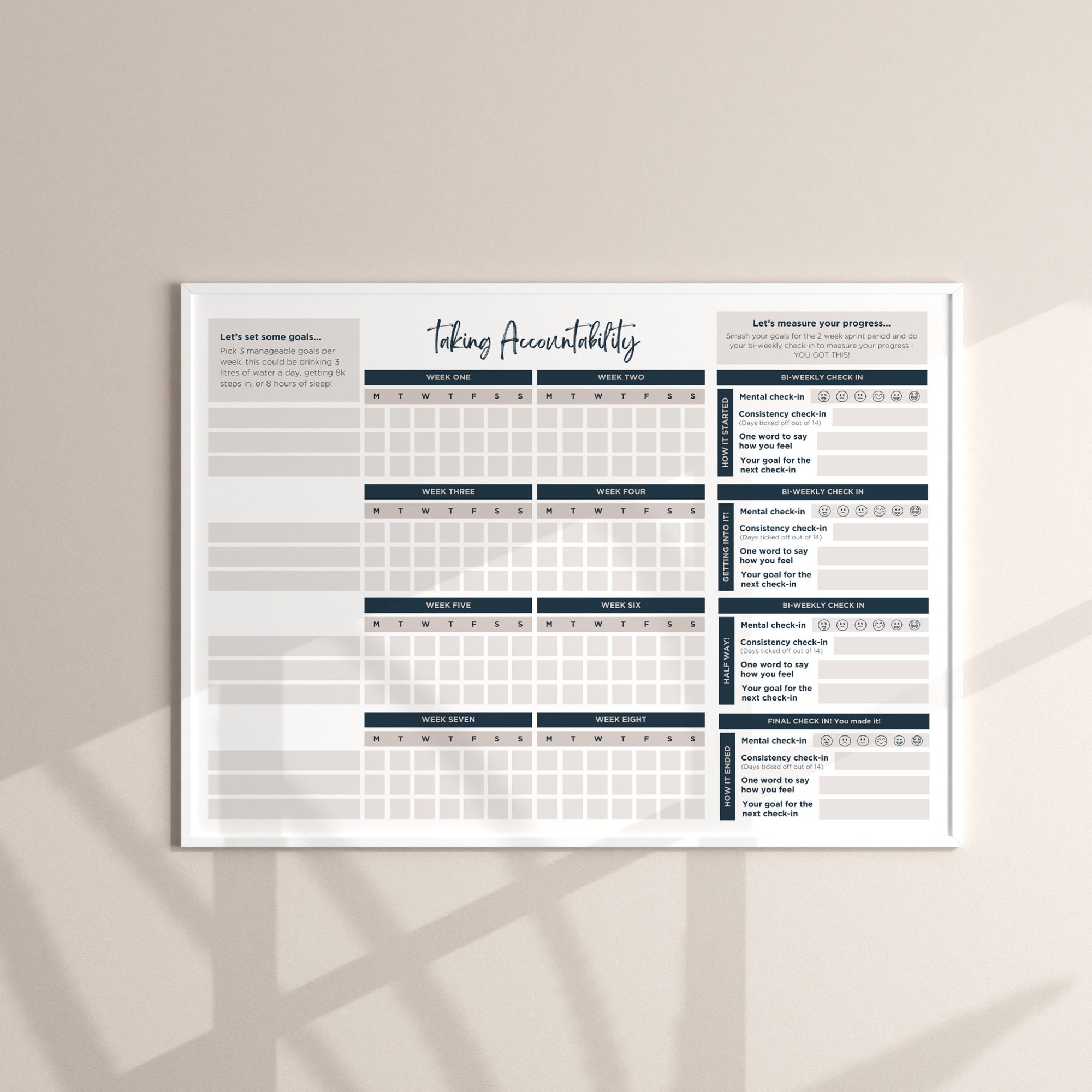 TAKING ACCOUNTABILITY Tracking Sheet - Stay on Track and Reach Your ...