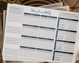 Reach Your Goals Accountability Tracker - Etsy