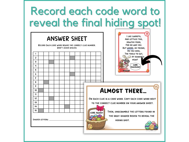 Printable Easter Scavenger Hunt for Kids - Indoor Easter Basket or Egg ...