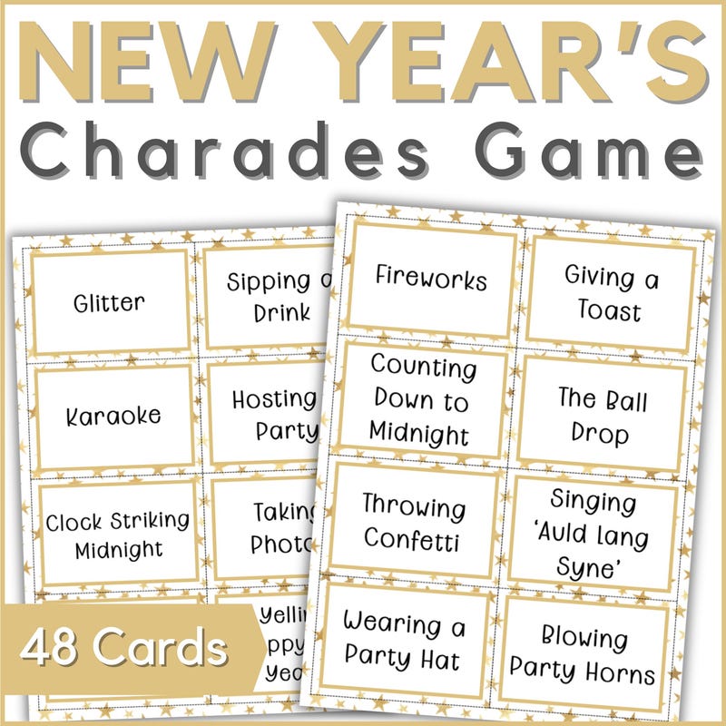 Printable Charades Adult - Etsy