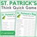 St. Patrick's Day Think Quick Game - a Fast Paced St. Patrick's Day ...