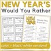 New Year's Eve Would You Rather Game - a This or That Style New Year ...