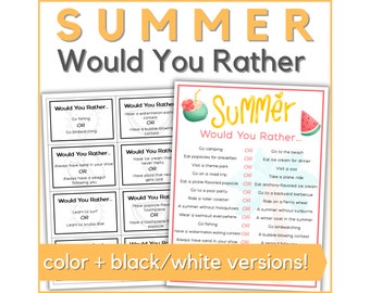 Birthday Would You Rather Game - Printable This or That Style Fun ...