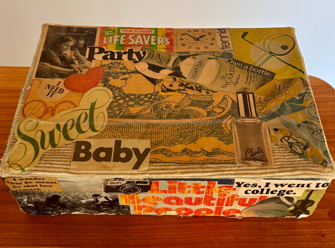 Vintage 1970s Collage Box - Etsy