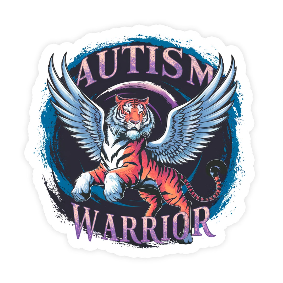 Autism Warrior Sticker, Autism Awareness Sticker, Mythical Creature ...