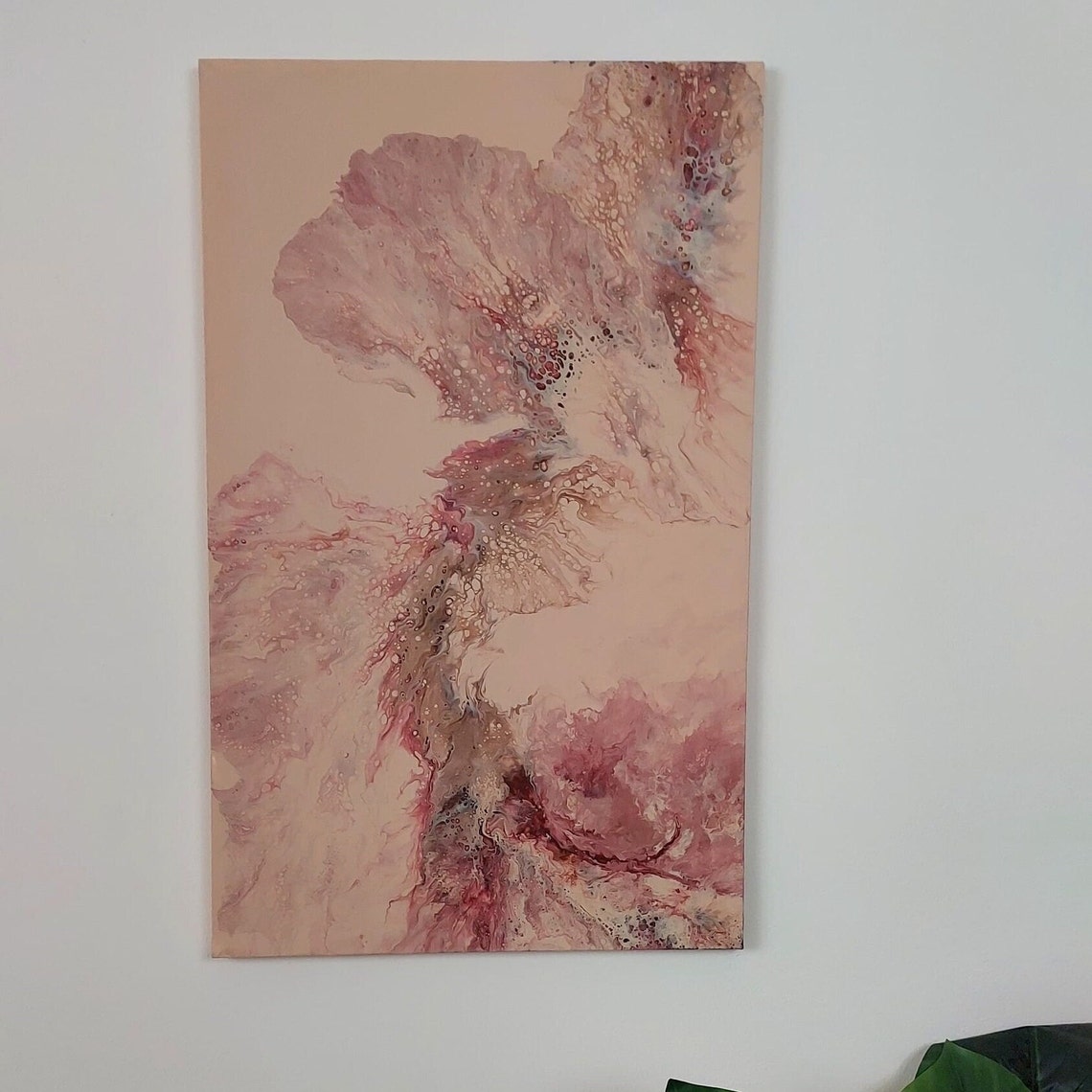 Original Painting, Beige Color Palette, Canvas, Wall Decor, Acrylic ...