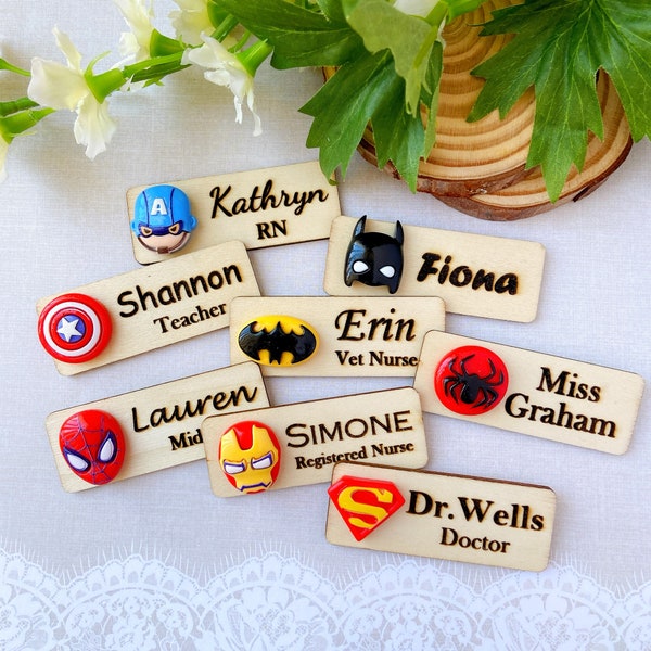 Captain America Name Tag - Etsy