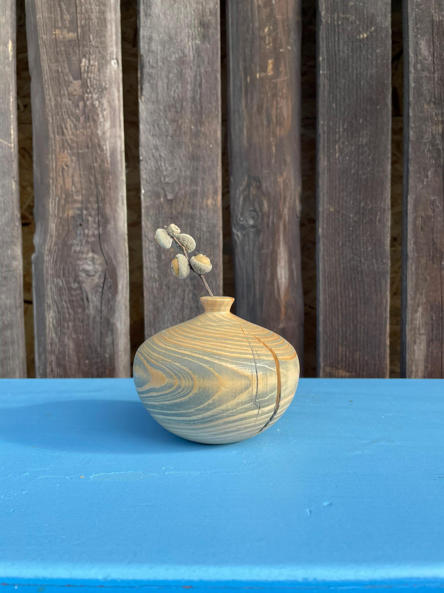 Wooden Dry Vase From Pine Tree Woodturning Art, Home Decor - Etsy