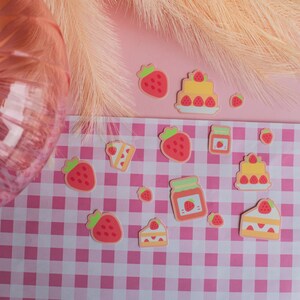 14PCS Strawberry Vinyl Sticker Pack / Sticker Sheet Laptop Stickers Car ...