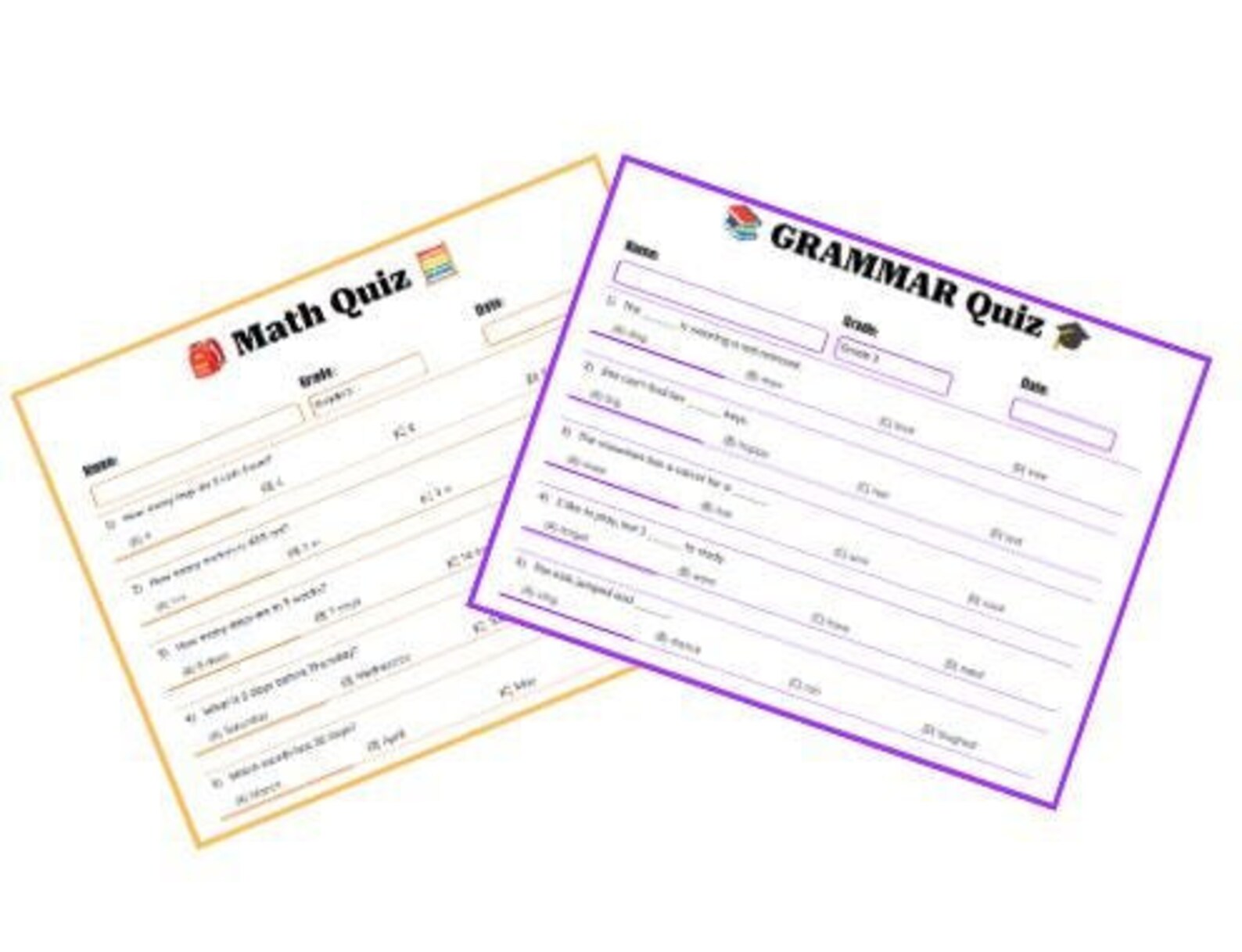 Ultimate Grade 2 Math & Grammar Bundle – 20 Skill-building Worksheets ...