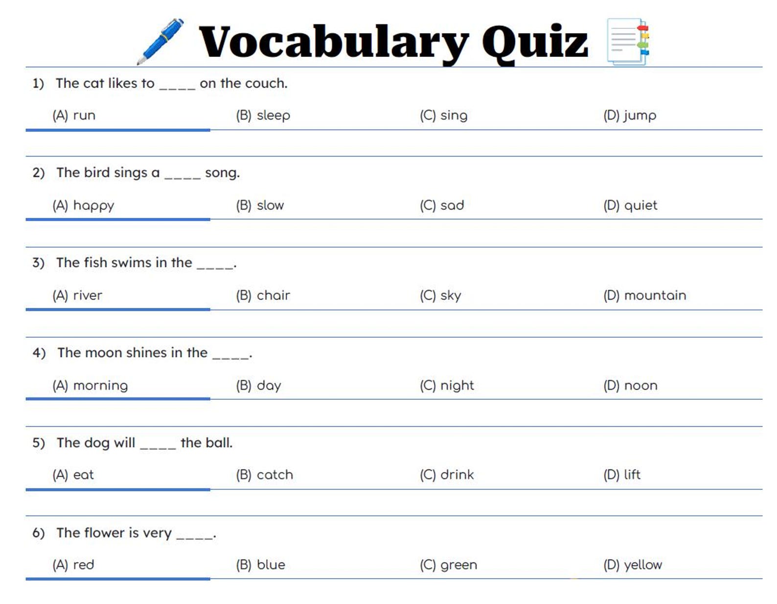 Grade 1 Reading Comprehension & Vocabulary Builder – 20 Fun Worksheets ...