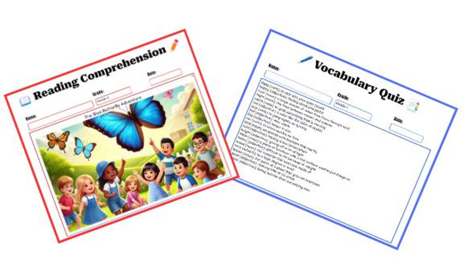 Grade 1 Reading Comprehension & Vocabulary Builder – 20 Fun Worksheets ...