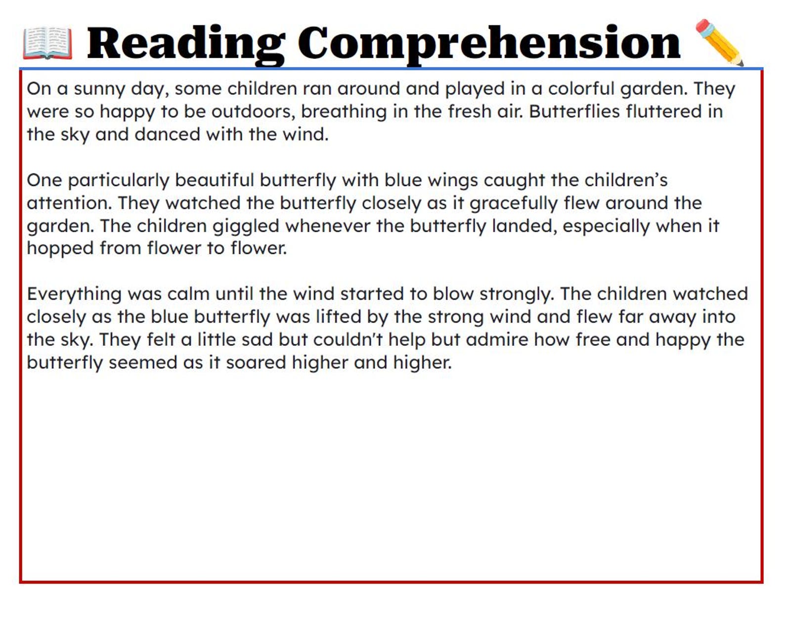 Grade 1 Reading Comprehension & Vocabulary Builder – 20 Fun Worksheets ...
